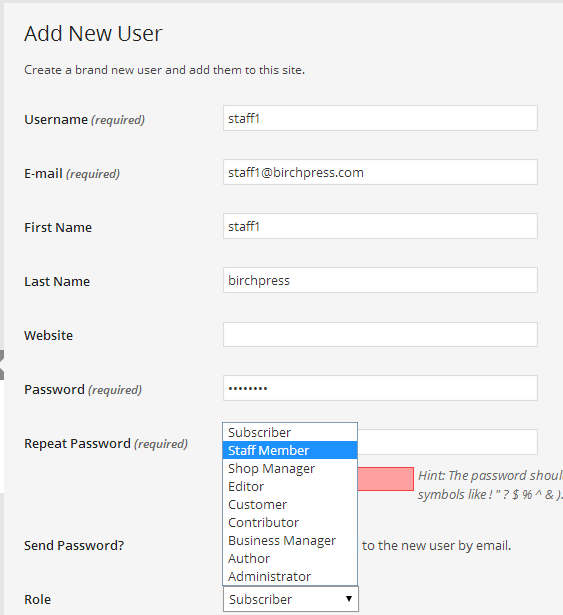 Business Manager and Staff Member Login - BirchPress